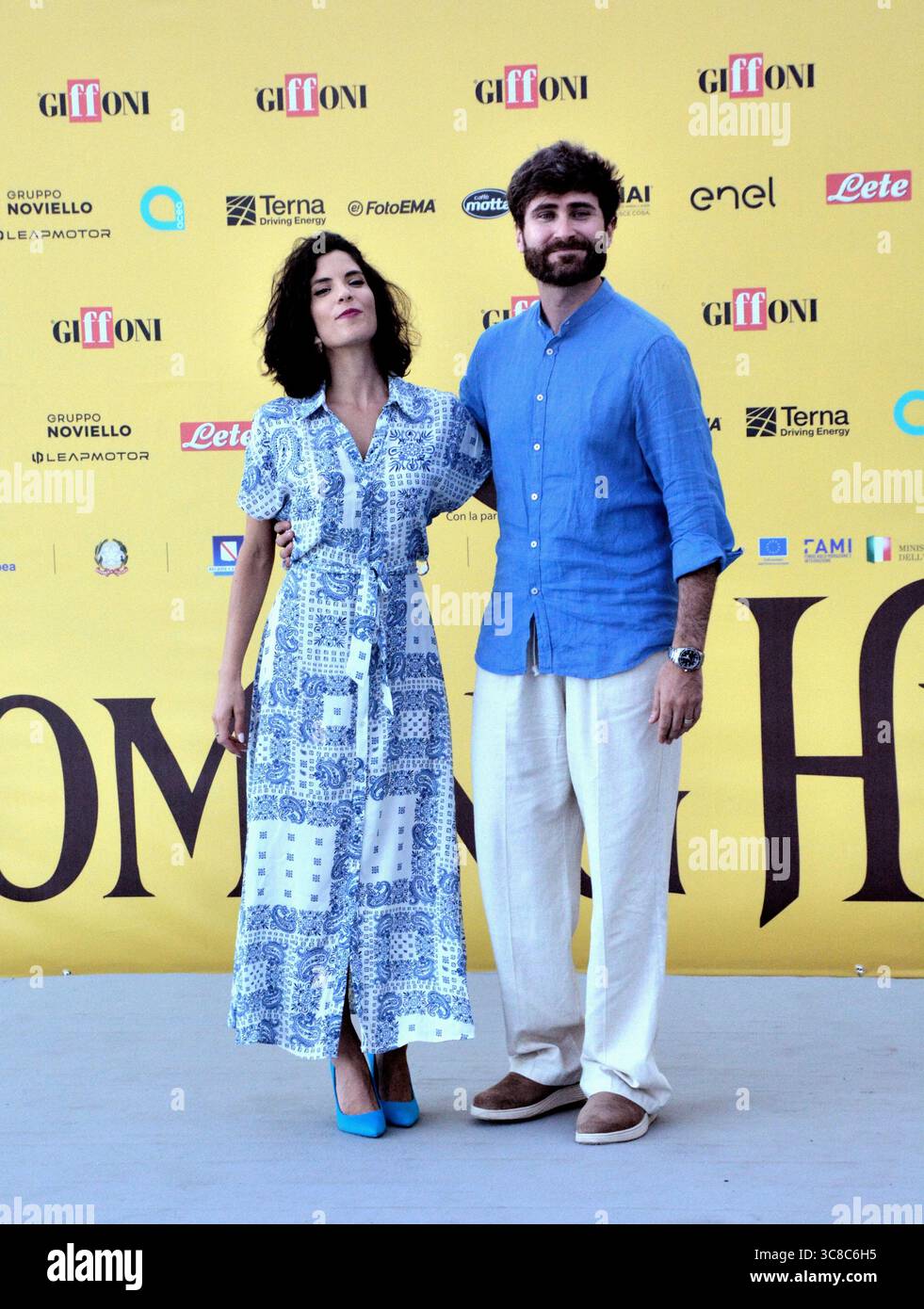 GIFFONI VALLE PIANA,ITALY - July 18,2025 : Stella Falchi and Gabriele ...