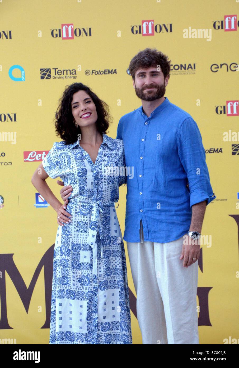 GIFFONI VALLE PIANA,ITALY - July 18,2025 : Stella Falchi and Gabriele ...