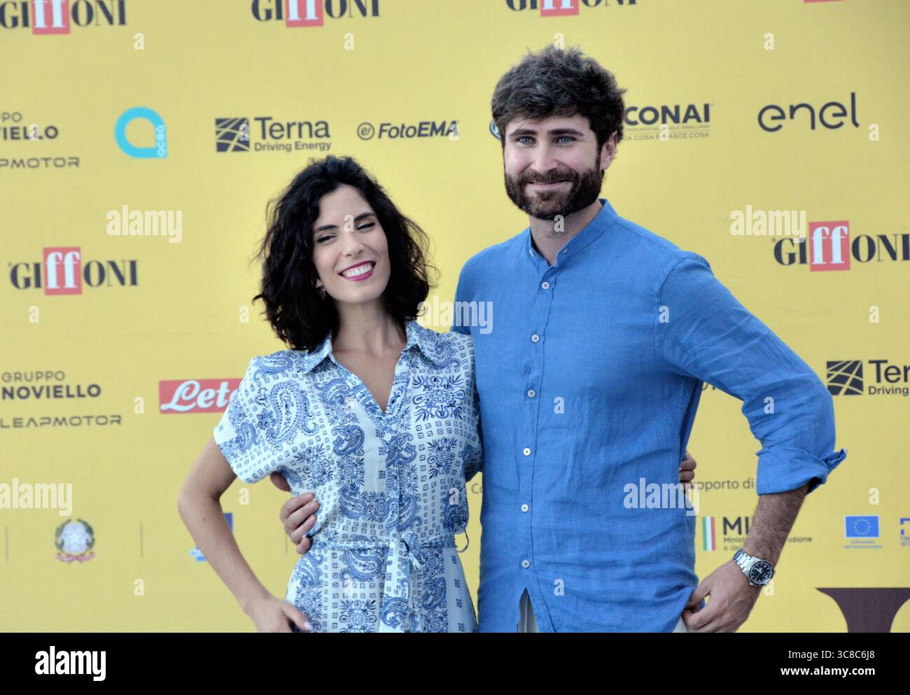 GIFFONI VALLE PIANA,ITALY - July 18,2025 : Stella Falchi and Gabriele ...
