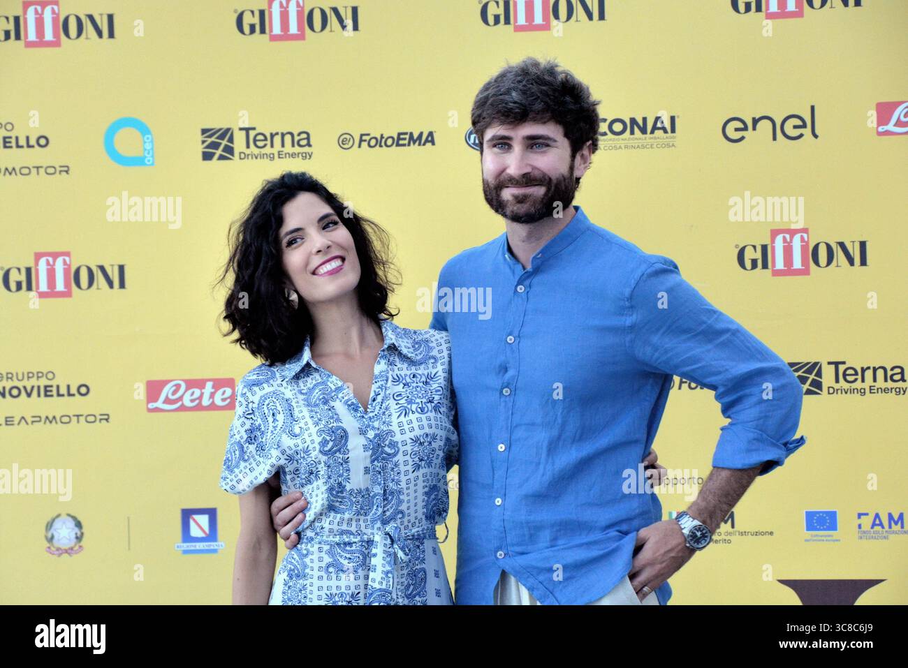 GIFFONI VALLE PIANA,ITALY - July 18,2025 : Stella Falchi and Gabriele ...