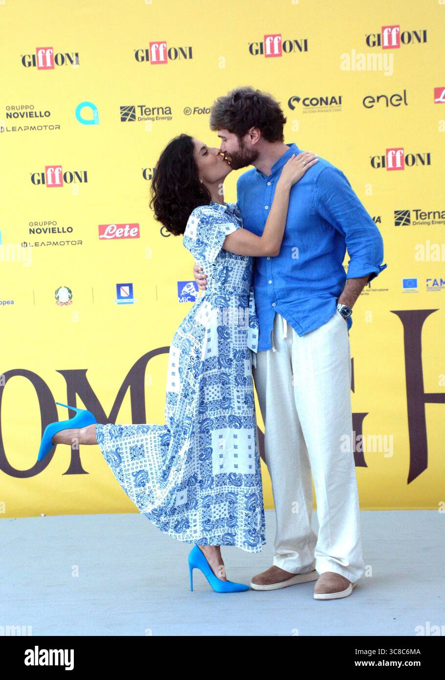 GIFFONI VALLE PIANA,ITALY - July 18,2025 : Stella Falchi and Gabriele ...