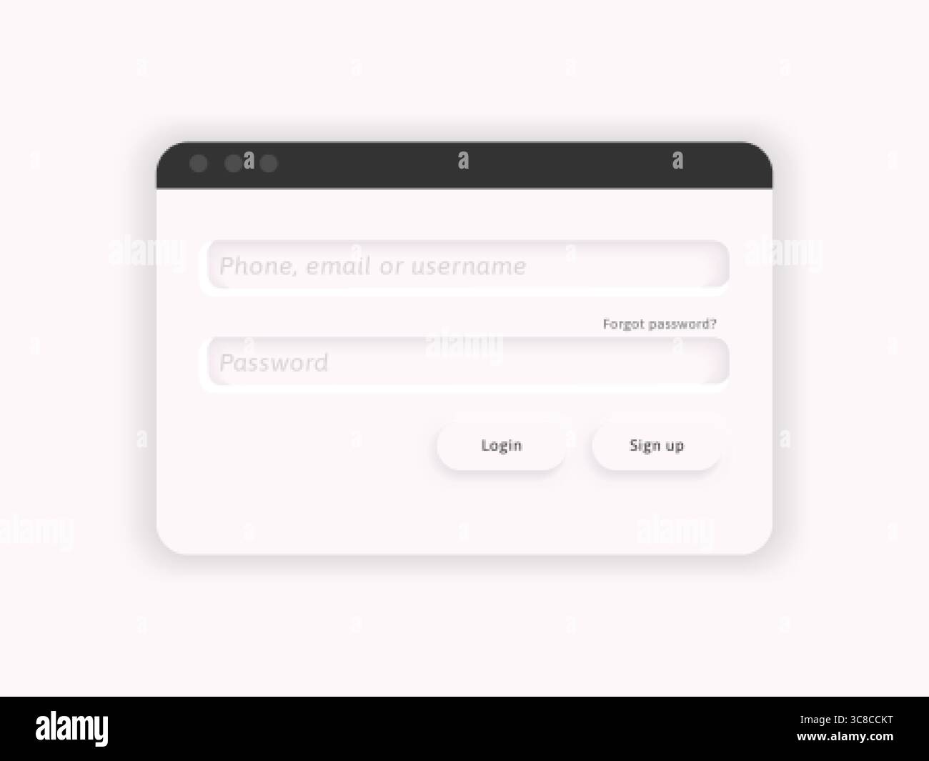 Member login form. Clay user authentication page. Account access credentials Stock Vector Image ...