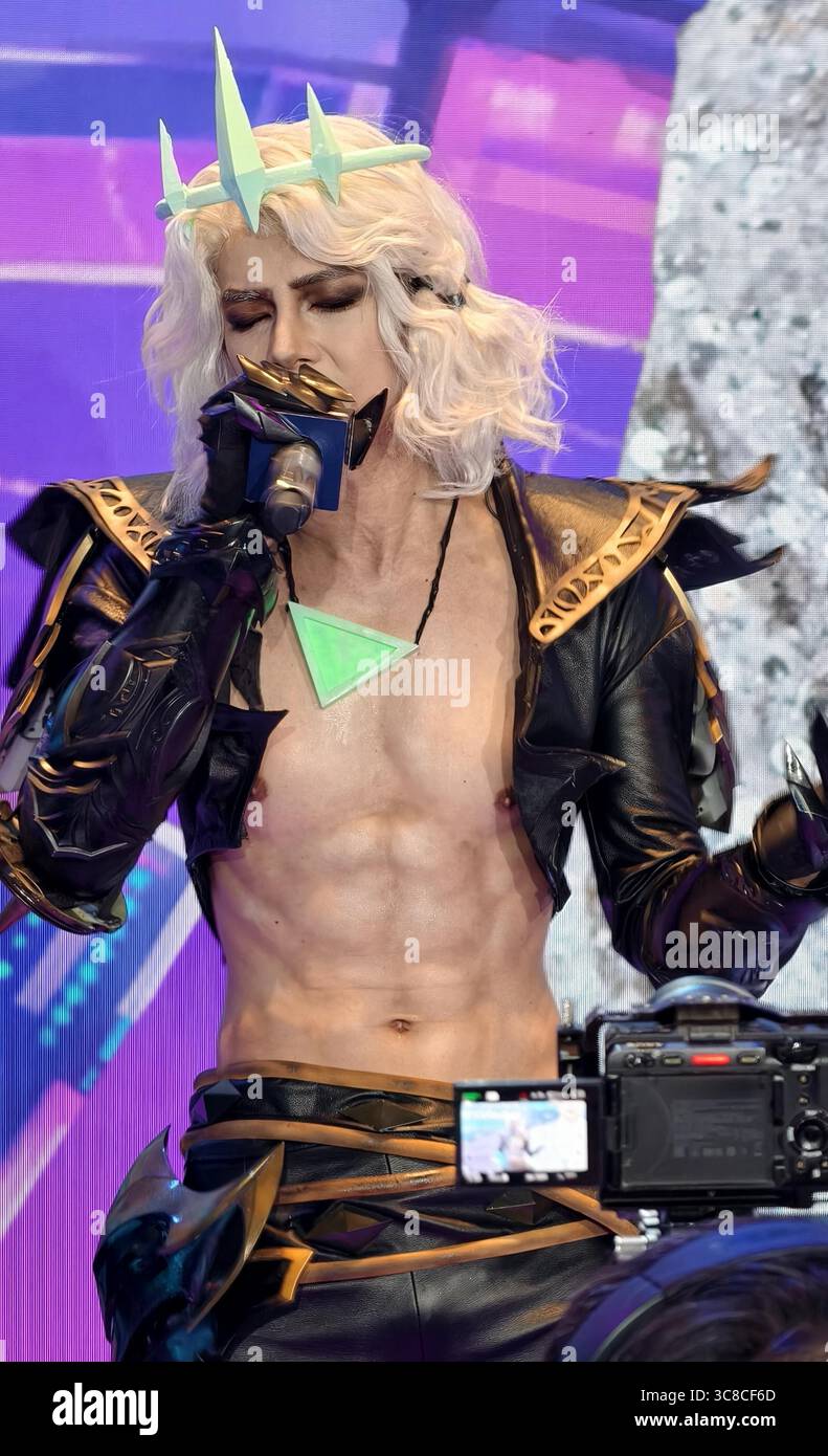 Taiwanese singer and actor Jiro Wang shows at the 2025 Chinajoy in ...