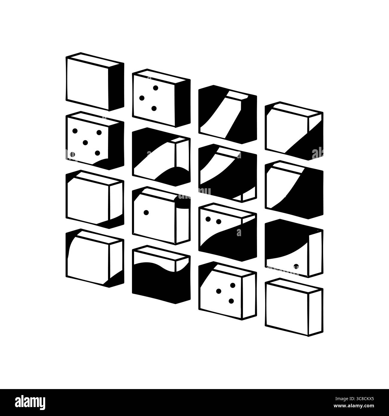 Abstract facade wall made Stock Vector Images - Alamy