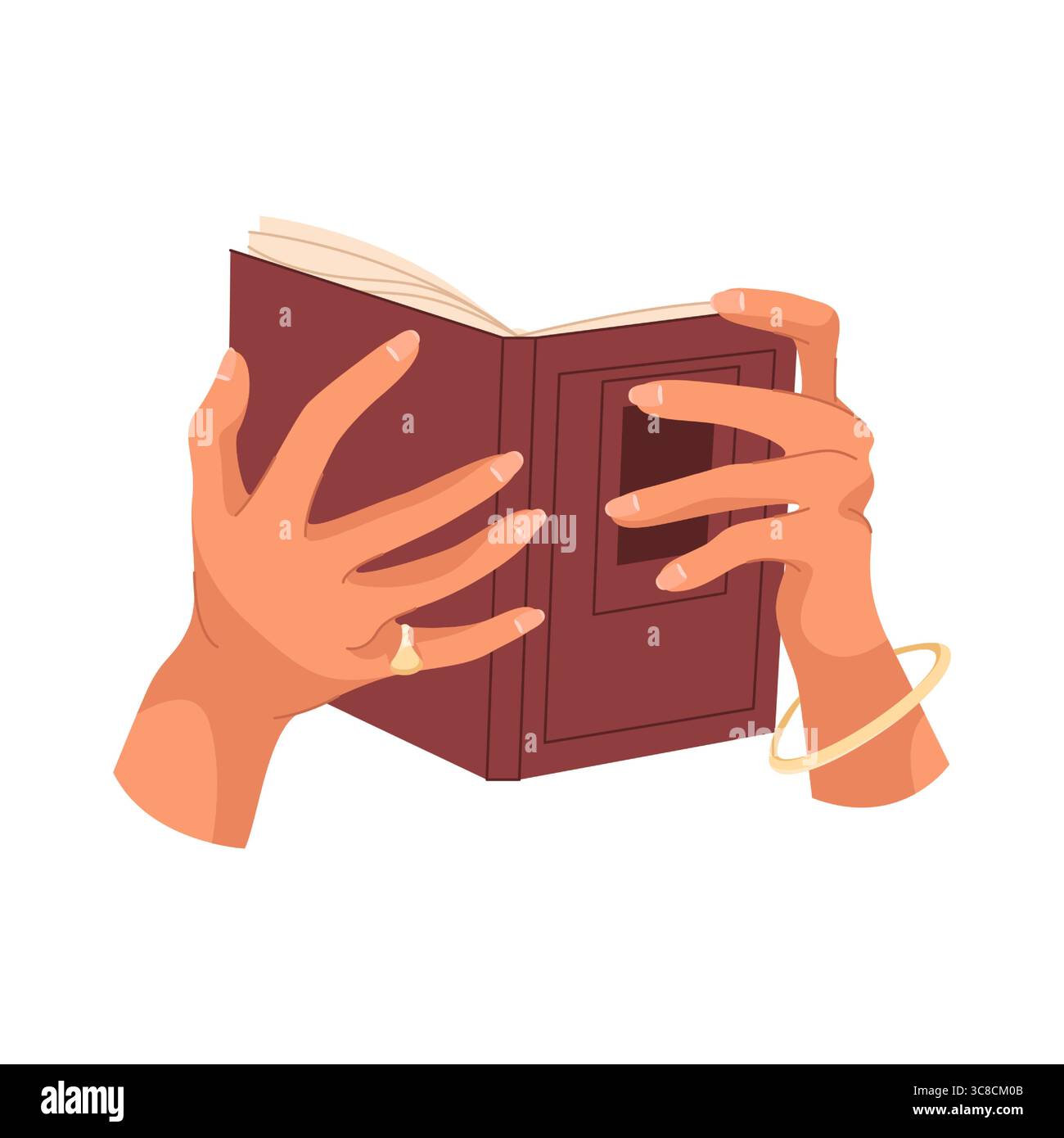 Woman palm hand reading Stock Vector Images - Alamy