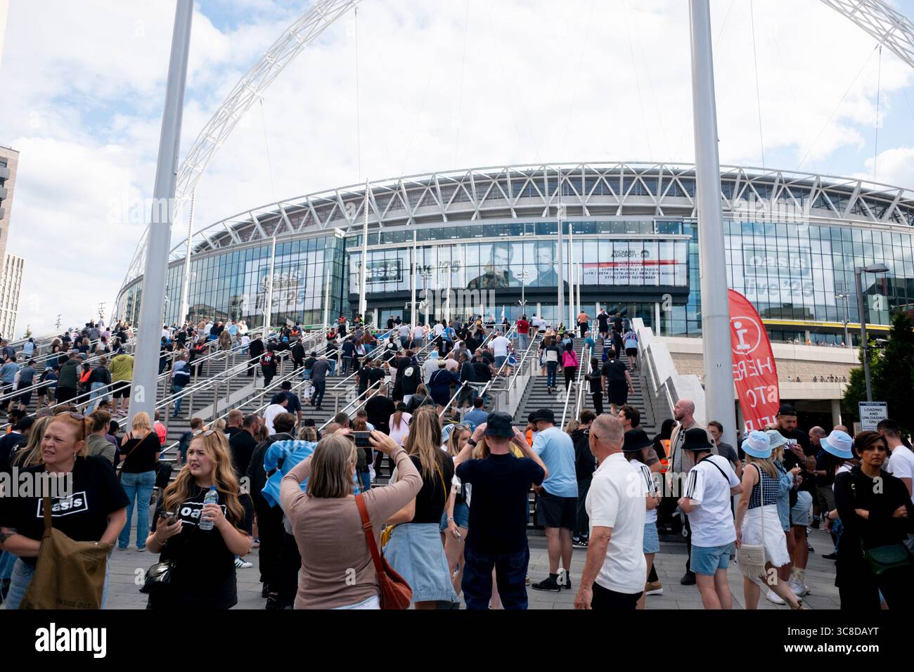 The atmosphere outside Wembley Stadium for one of Oasis' reunion ...