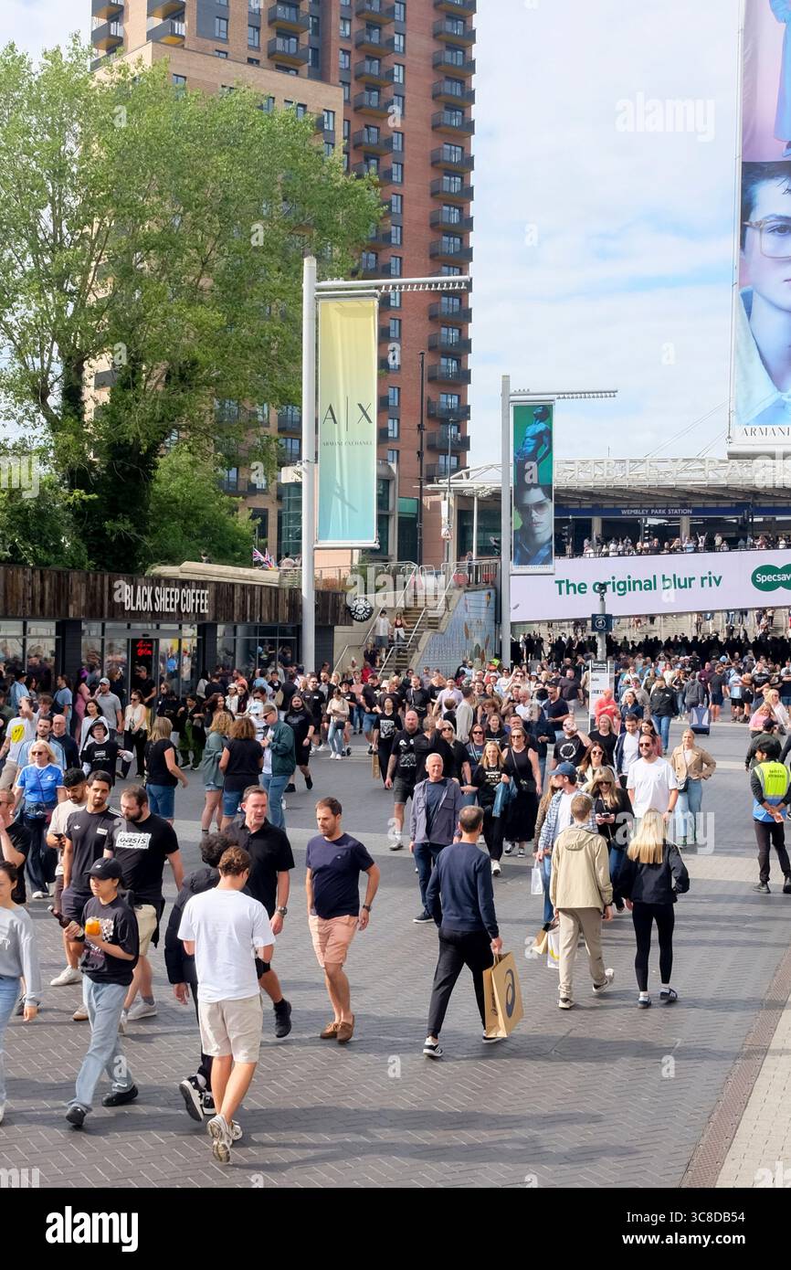The atmosphere outside Wembley Stadium for one of Oasis' reunion ...