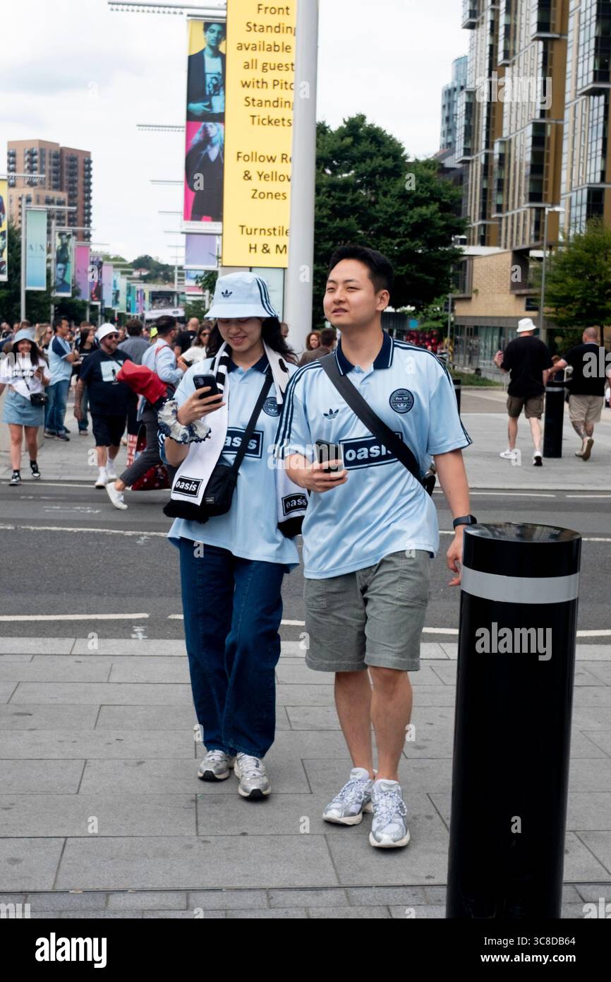 The atmosphere outside Wembley Stadium for one of Oasis' reunion ...