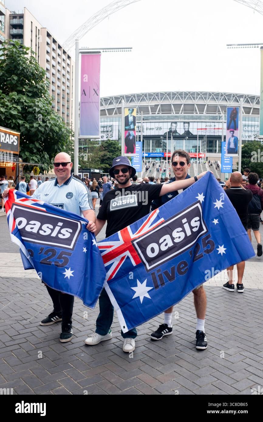 The atmosphere outside Wembley Stadium for one of Oasis' reunion ...