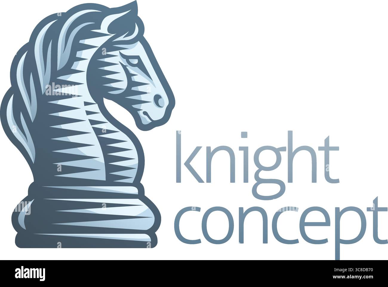 Knight Horse Logo Tactical Chess Piece Concept Stock Vector Image & Art ...