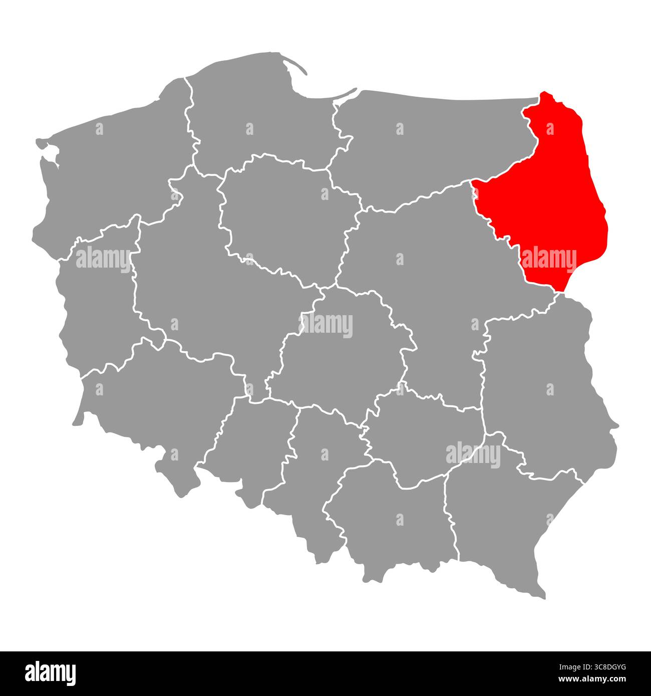 Bialystok map detailed map Cut Out Stock Images & Pictures - Alamy