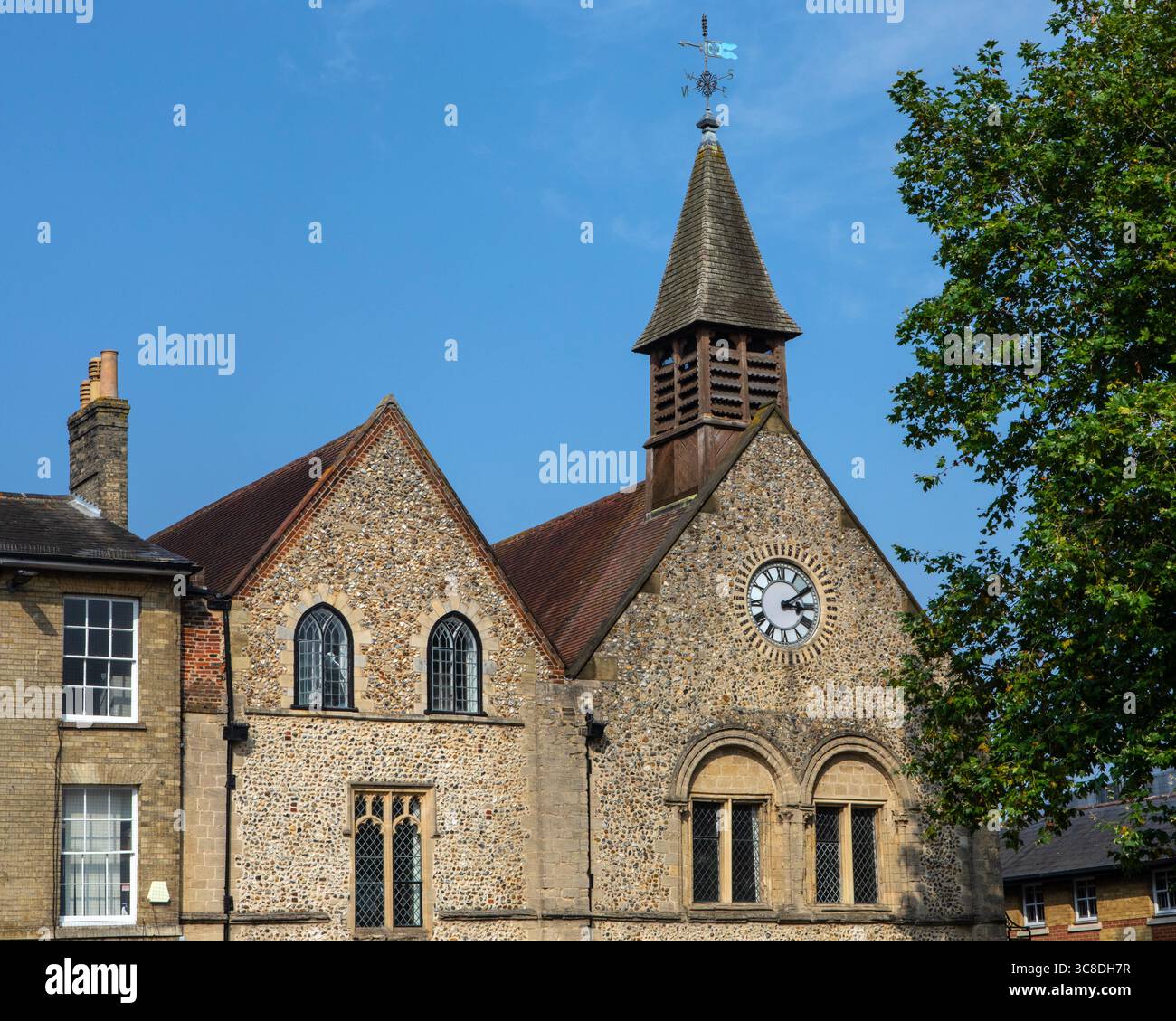 The exterior of Moyses Hall museum in the historic town of Bury St ...