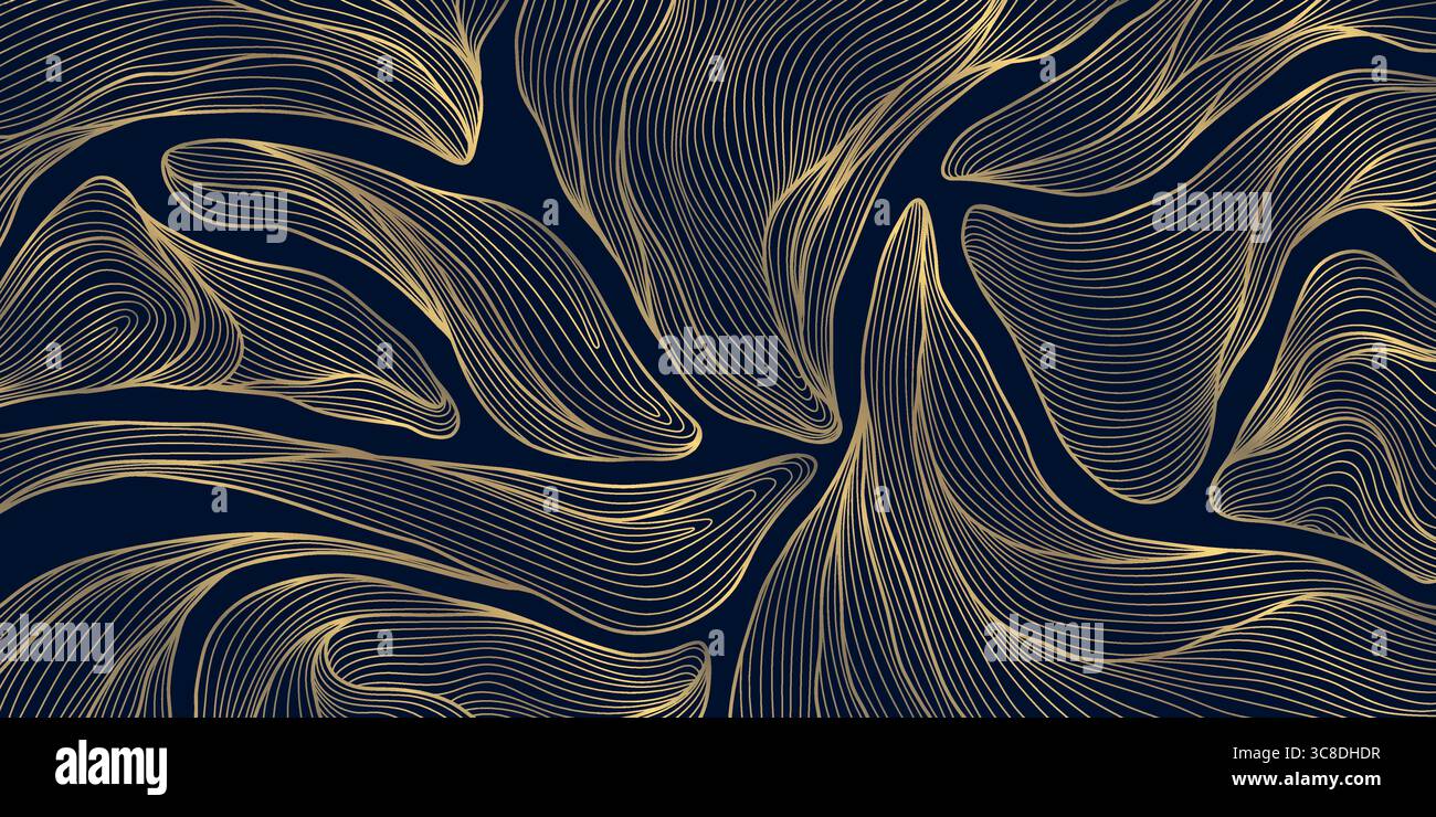 Premium gold line floral Stock Vector Images - Alamy