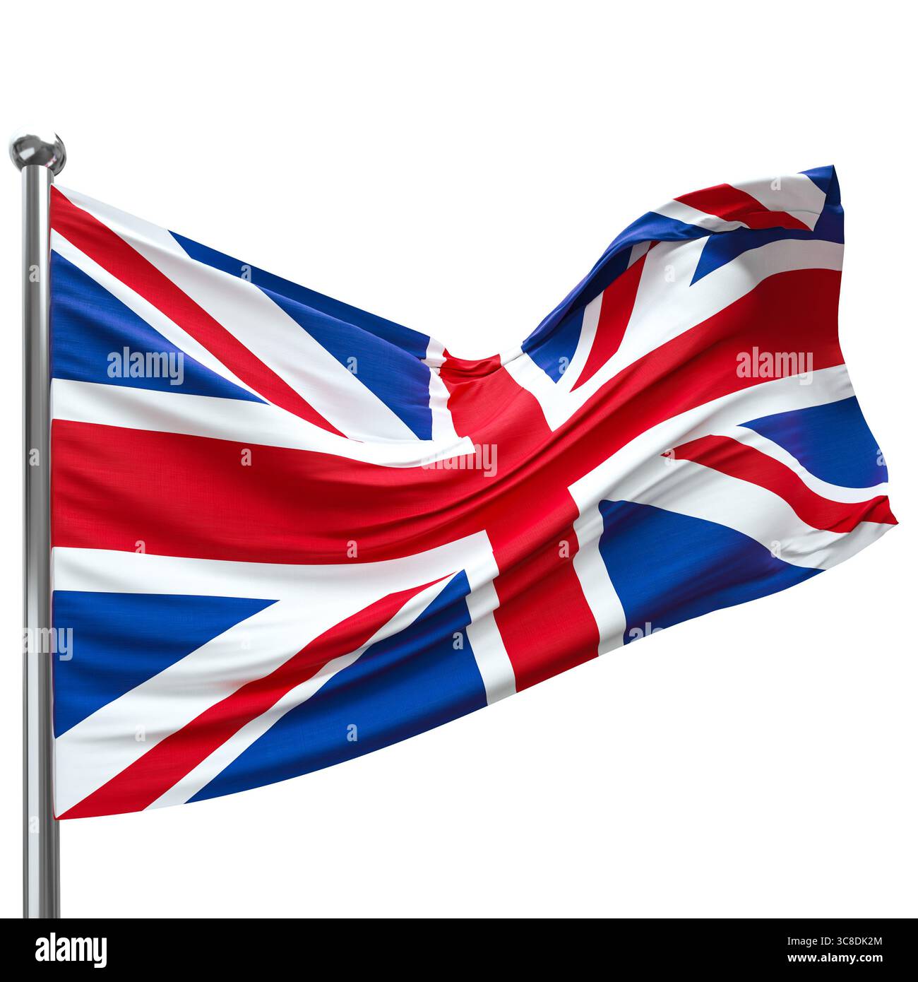 England flag realistic waving Cut Out Stock Images & Pictures - Alamy