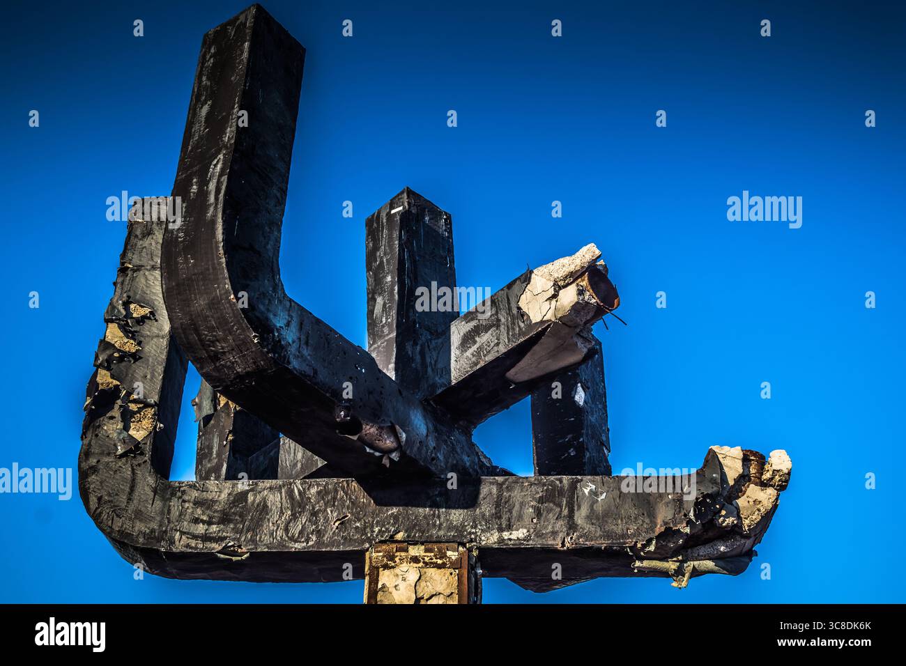Kharkiv, Ukraine, August 03, 2025 Menorah monument at Drobitsky Yar ...