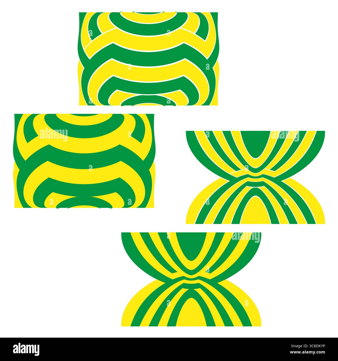 Abstract organic patterns. Green yellow shapes. Modern Vector elements ...