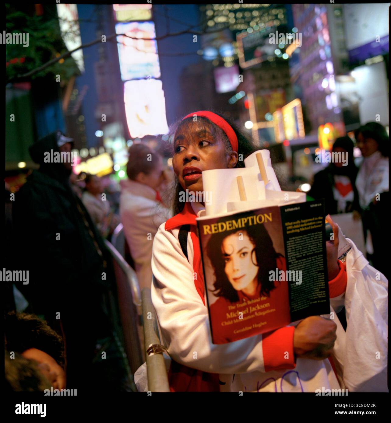 Michael Jackson fans protest Eminem video at Times Square, New York ...