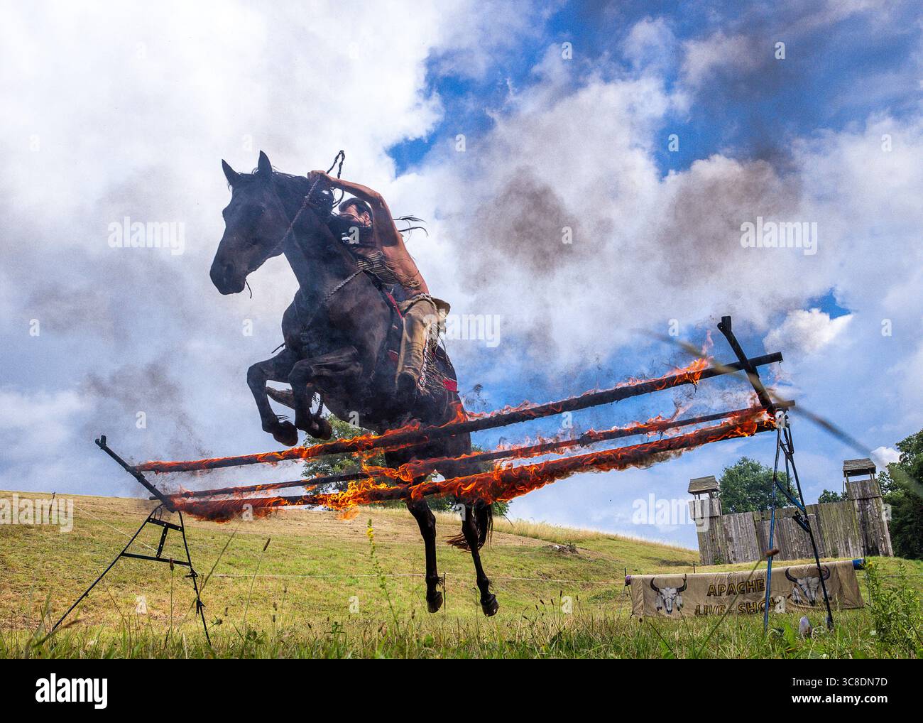 25 July 2025, Mecklenburg-Western Pomerania, Neu Damerow: Show rider ...