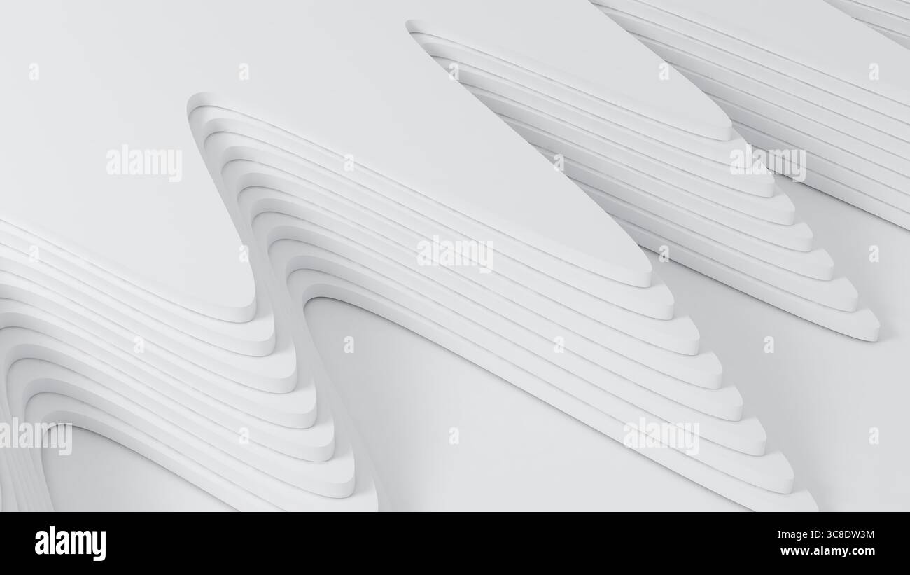 Abstract white layered curves Stock Photo - Alamy