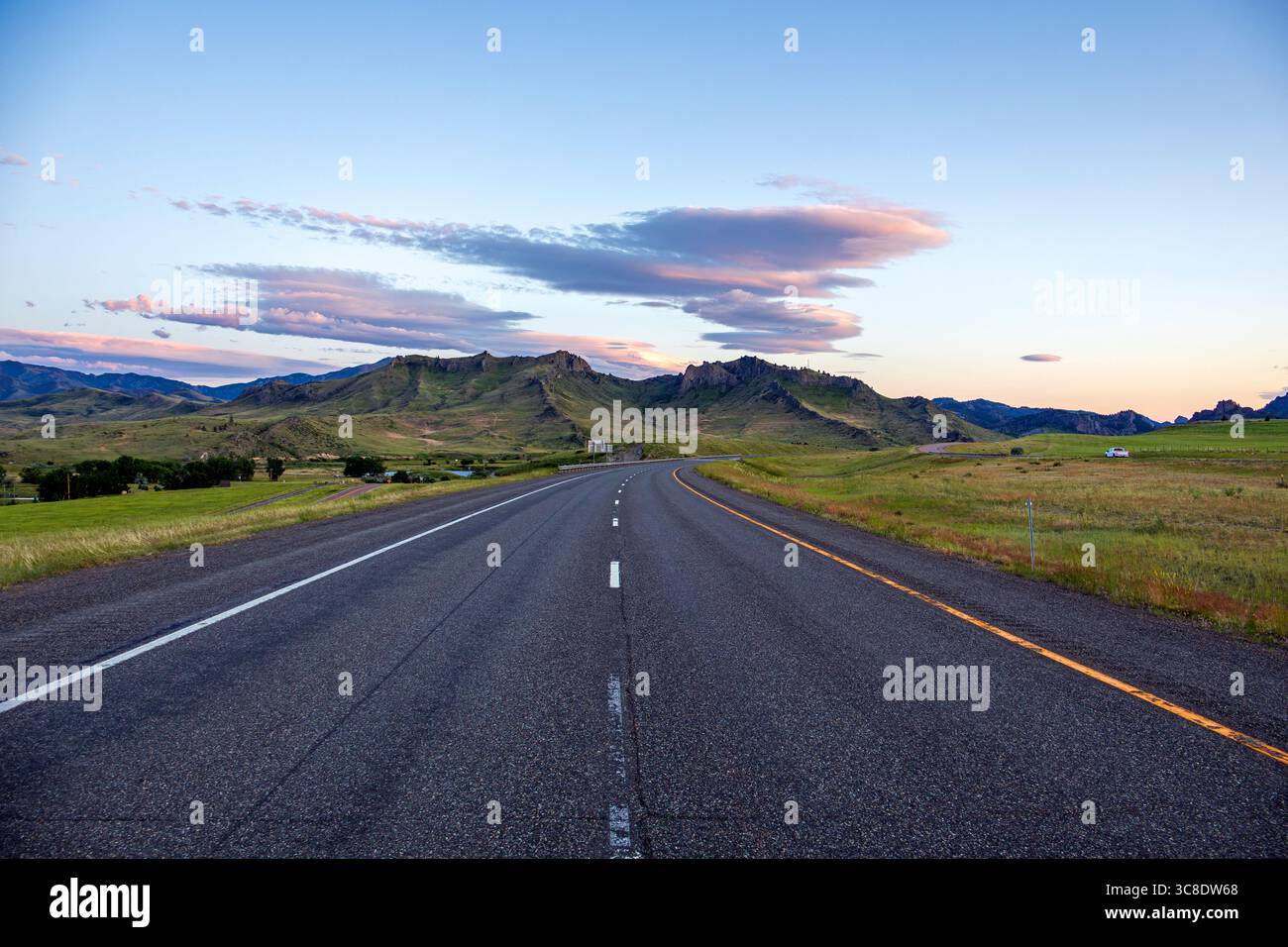 Montana mountain landscape at susnet Stock Photo - Alamy