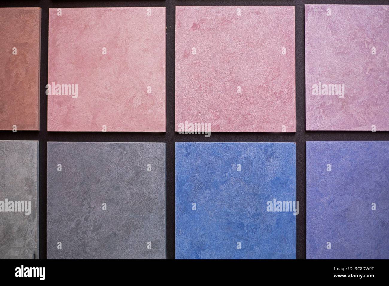 samples of surfaces for walls, ceilings in the interior Stock Photo - Alamy
