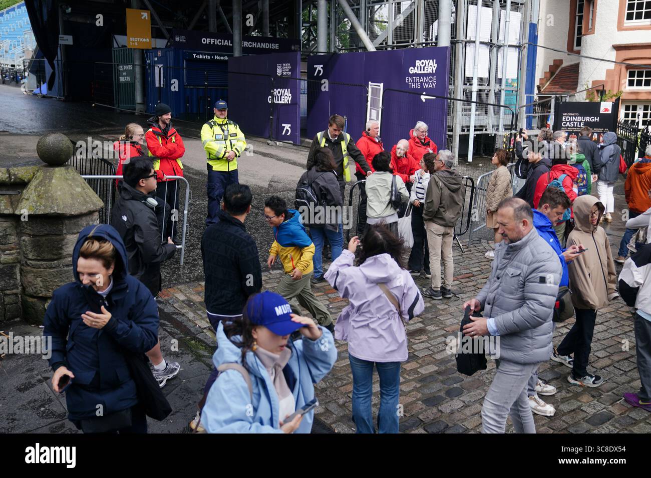 Members of the public are turned away from Edinburgh Castle, Scotland ...