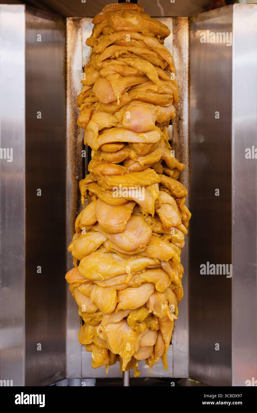 Chicken shawarma skewer roasting hi-res stock photography and images ...