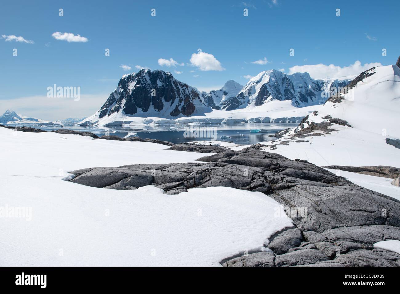 Pristine Snow Landscape at Bay of Port Charcot, Antarctica Stock Photo ...