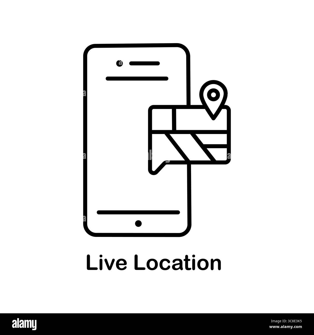 Icon live location Black and White Stock Photos & Images - Alamy