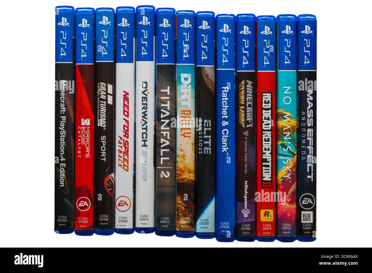 pile of Playstation PS4 games video games isolated on white background ...