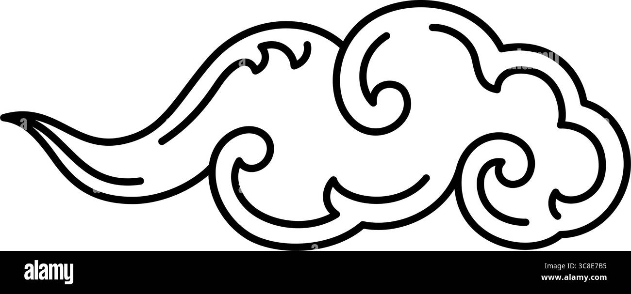 oriental cloud traditional style element vector decorate chinese korean ...