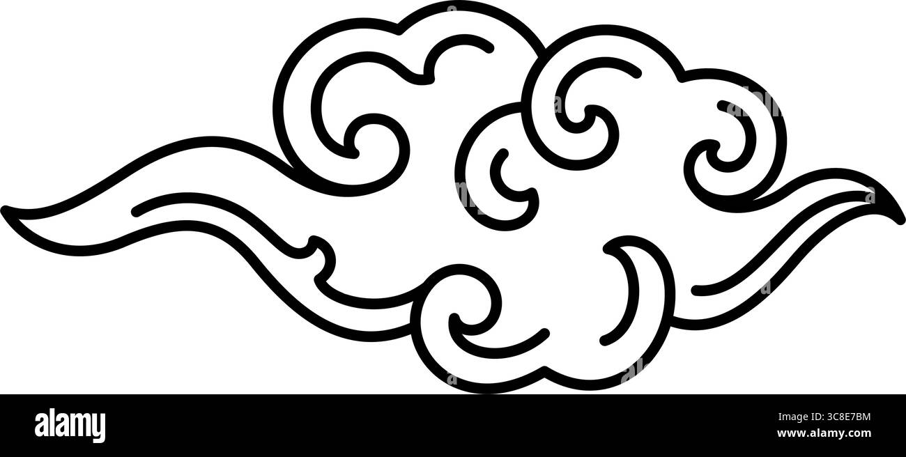 Korean traditional pattern outline Cut Out Stock Images & Pictures - Alamy