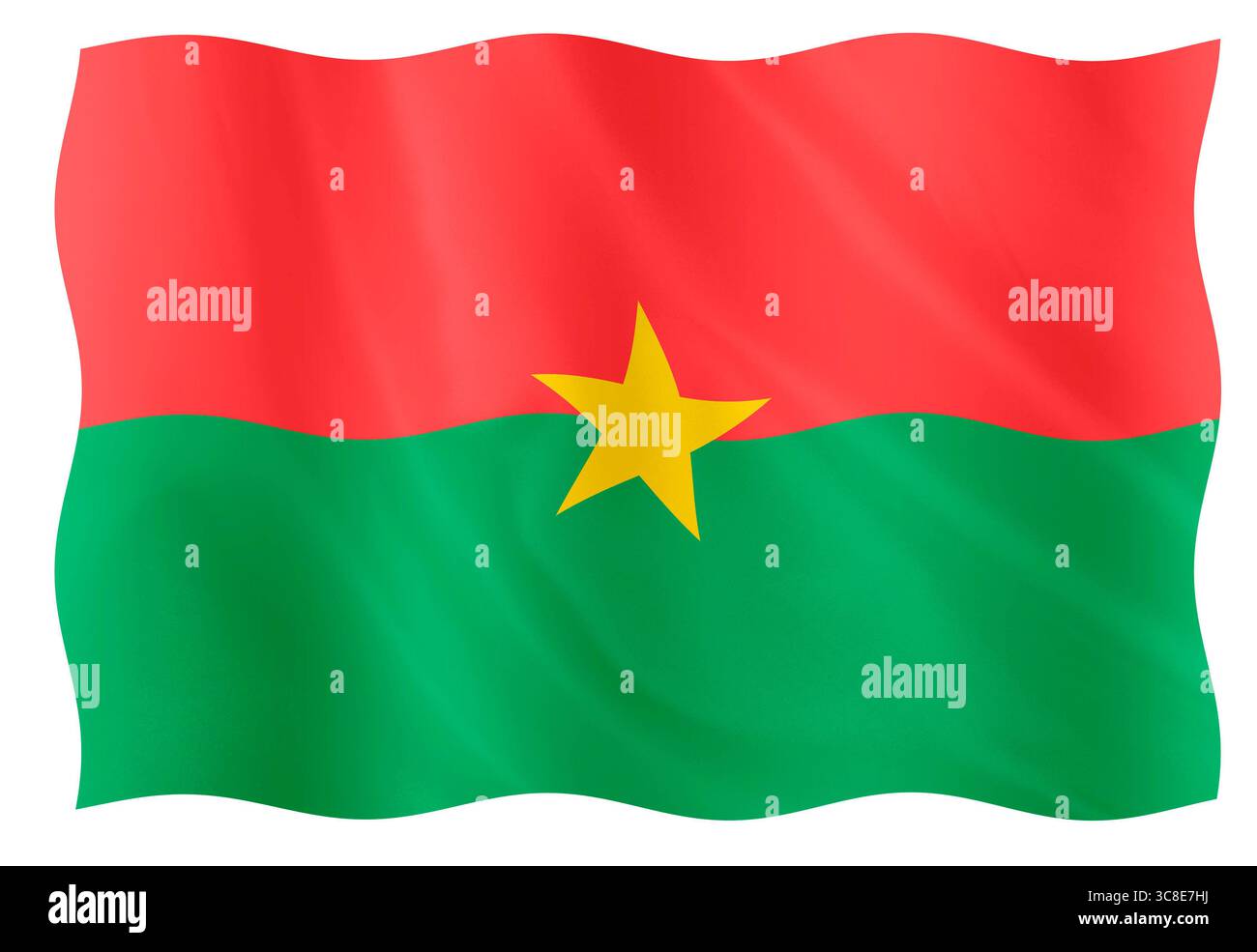Digital composite. Flag for Burkina Faso. The 5th of August is Burkina ...