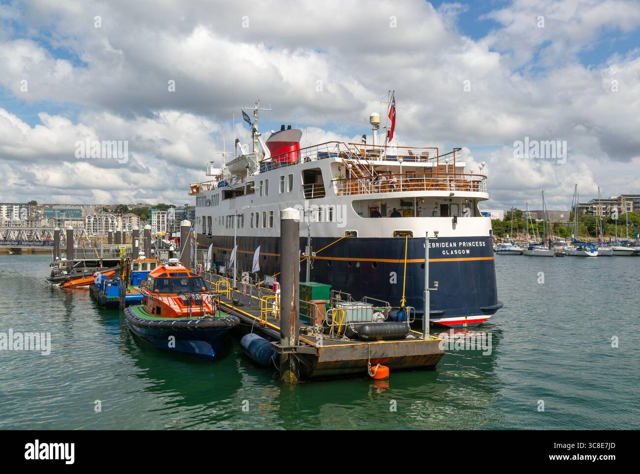 Hebridean Princess historic cruise ship vessel, Sutton Harbour ...