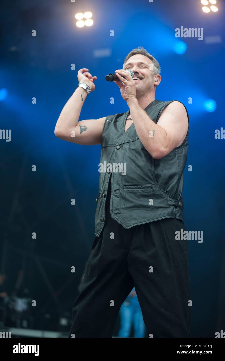 Will Young performs live on the Main Stage at Brighton & Hove Pride, UK, 3rd August 2025. Will ...