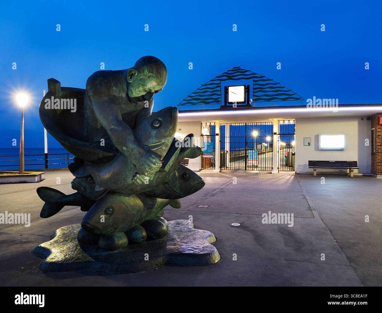 Embracing The Sea sculpture by Jon Buck at the entrance to the pier in ...