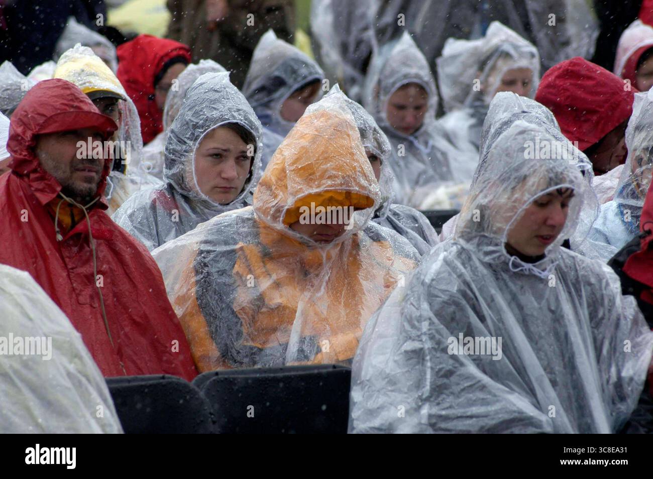 wearing clothes that are water repellent and effective against rain ...