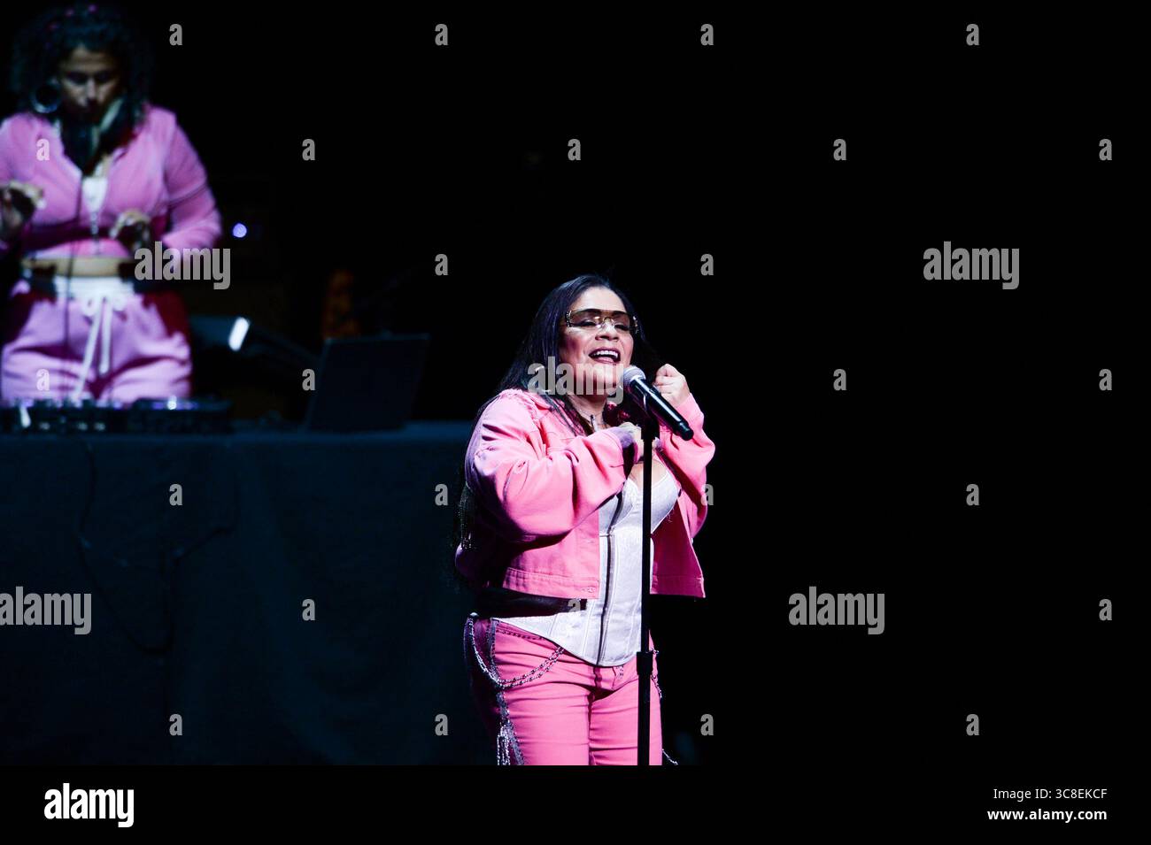 Lisa Lisa performs in Fort Lauderdale, Florida on August 2, 2025. The ...