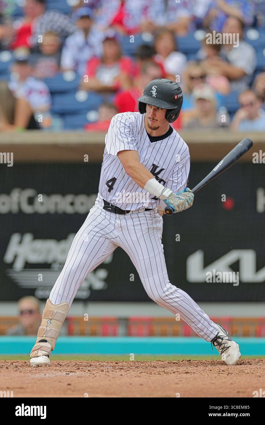 Kannapolis, NC: Kannapolis Cannon Ballers left field Nathan Archer (4 ...