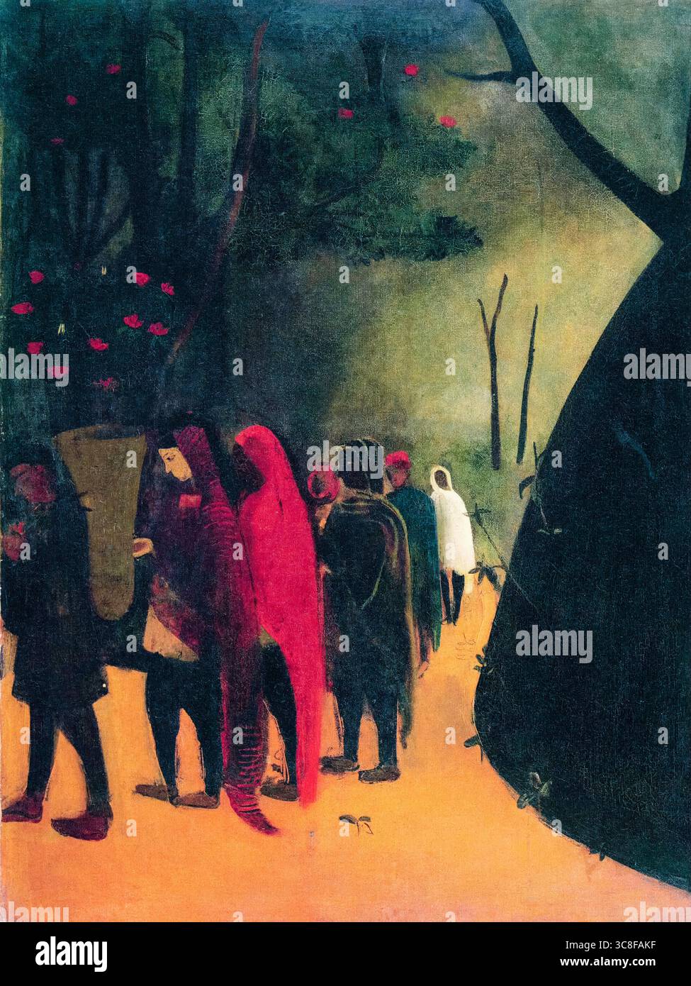 Amrita Sher-Gil, Hill Scene, painting in oil on canvas, 1938 Stock ...