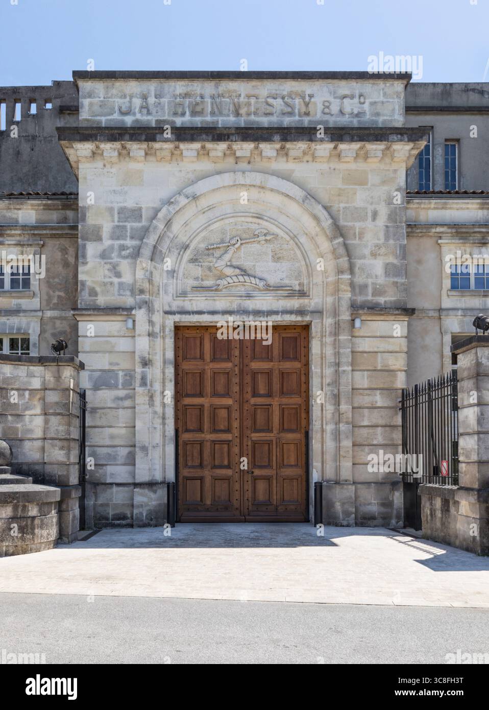 Cognac, France – July 5, 2025: The historic entrance to the main office ...