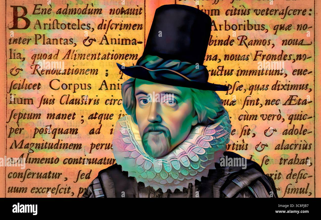 Portrait of Sir Francis Bacon, 1561 - 1626, English lawyer, statesman ...