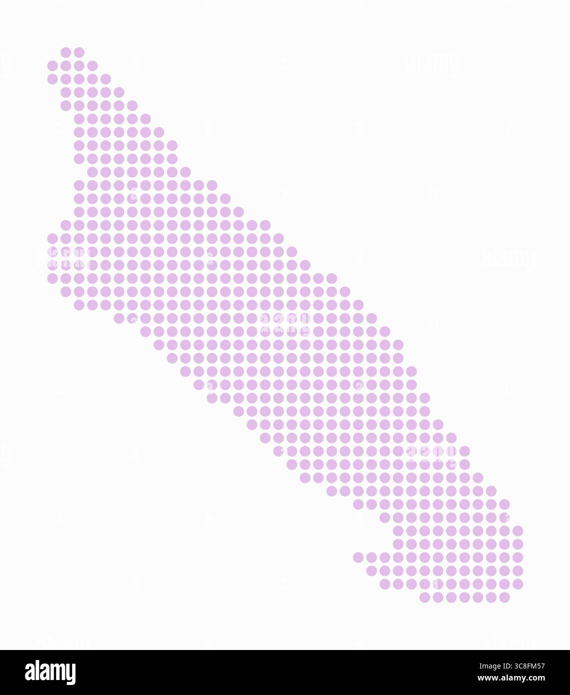 Aruba dotted map. Digital style map of the country on white background ...