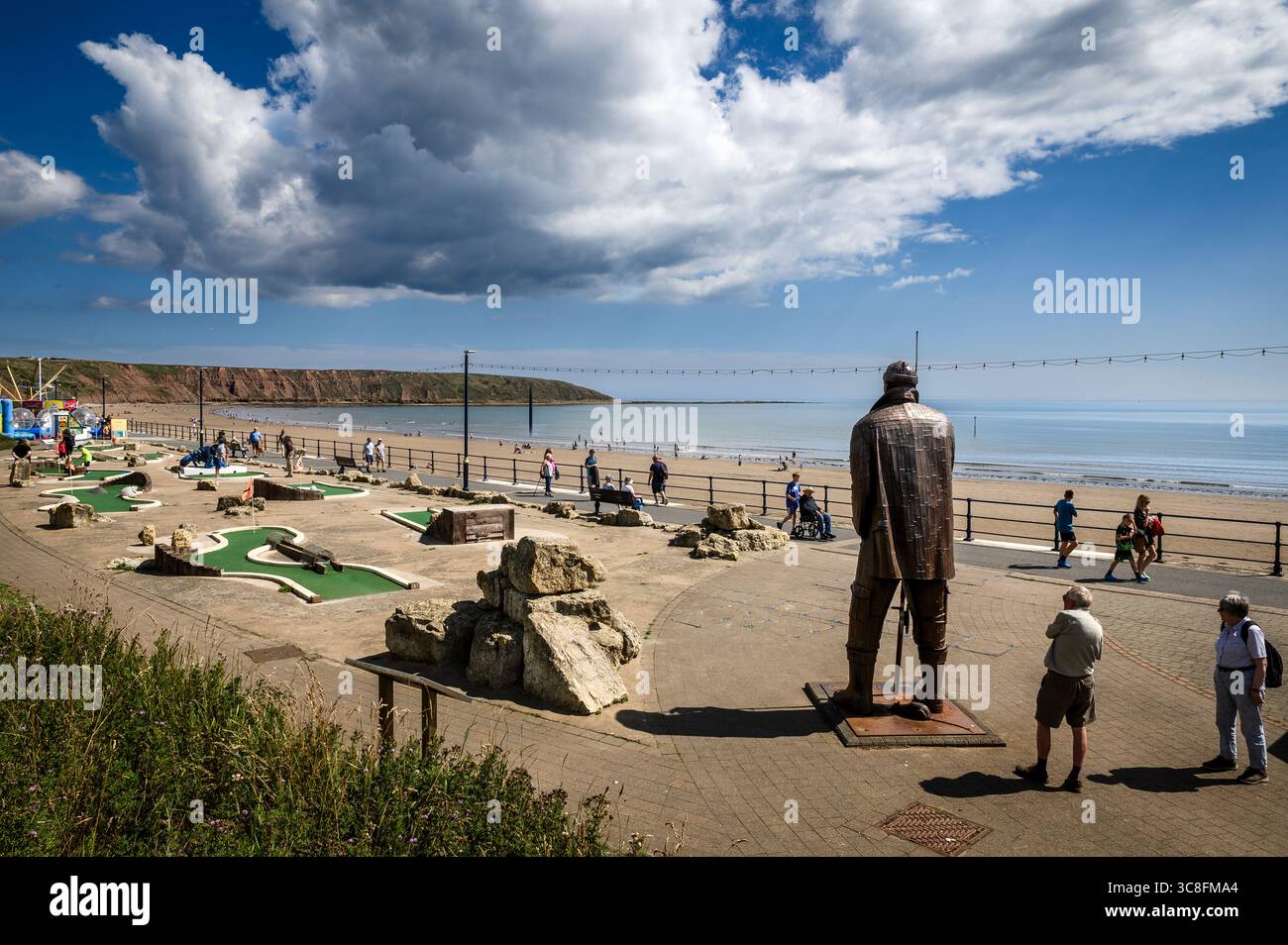 Filey, North Yorkshire, UK, July 22, 2025. A High Tide In Short Wellies ...
