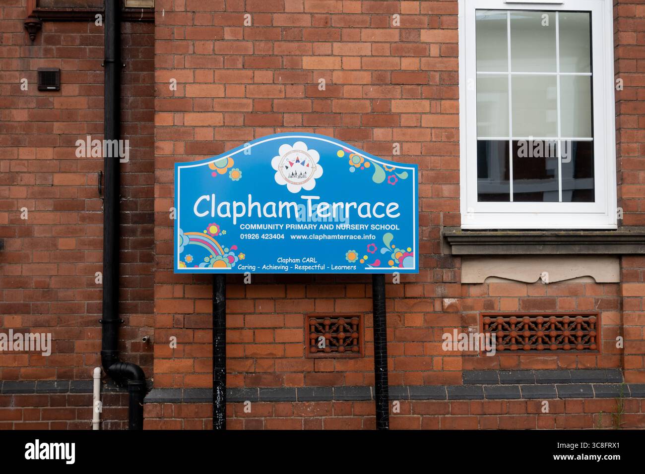 Clapham Terrace school sign, Leamington Spa, Warwickshire, England, UK ...
