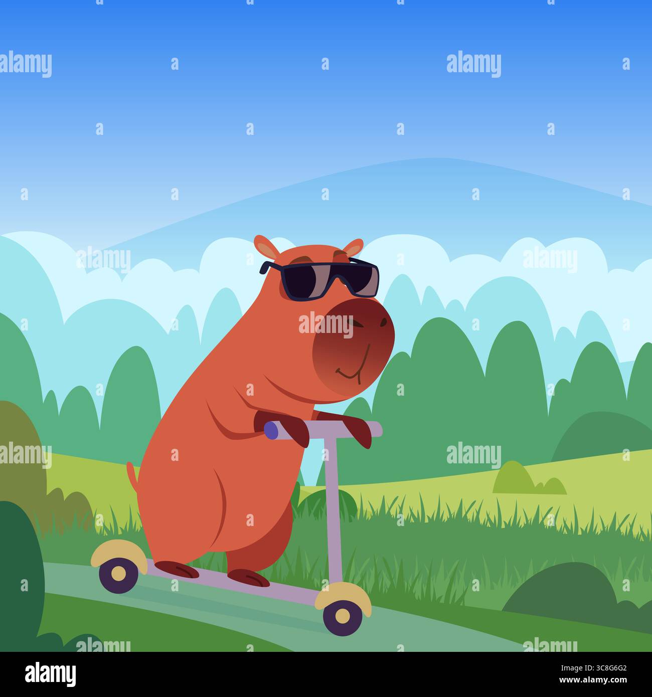 Animal rodent capybara on Stock Vector Images - Alamy