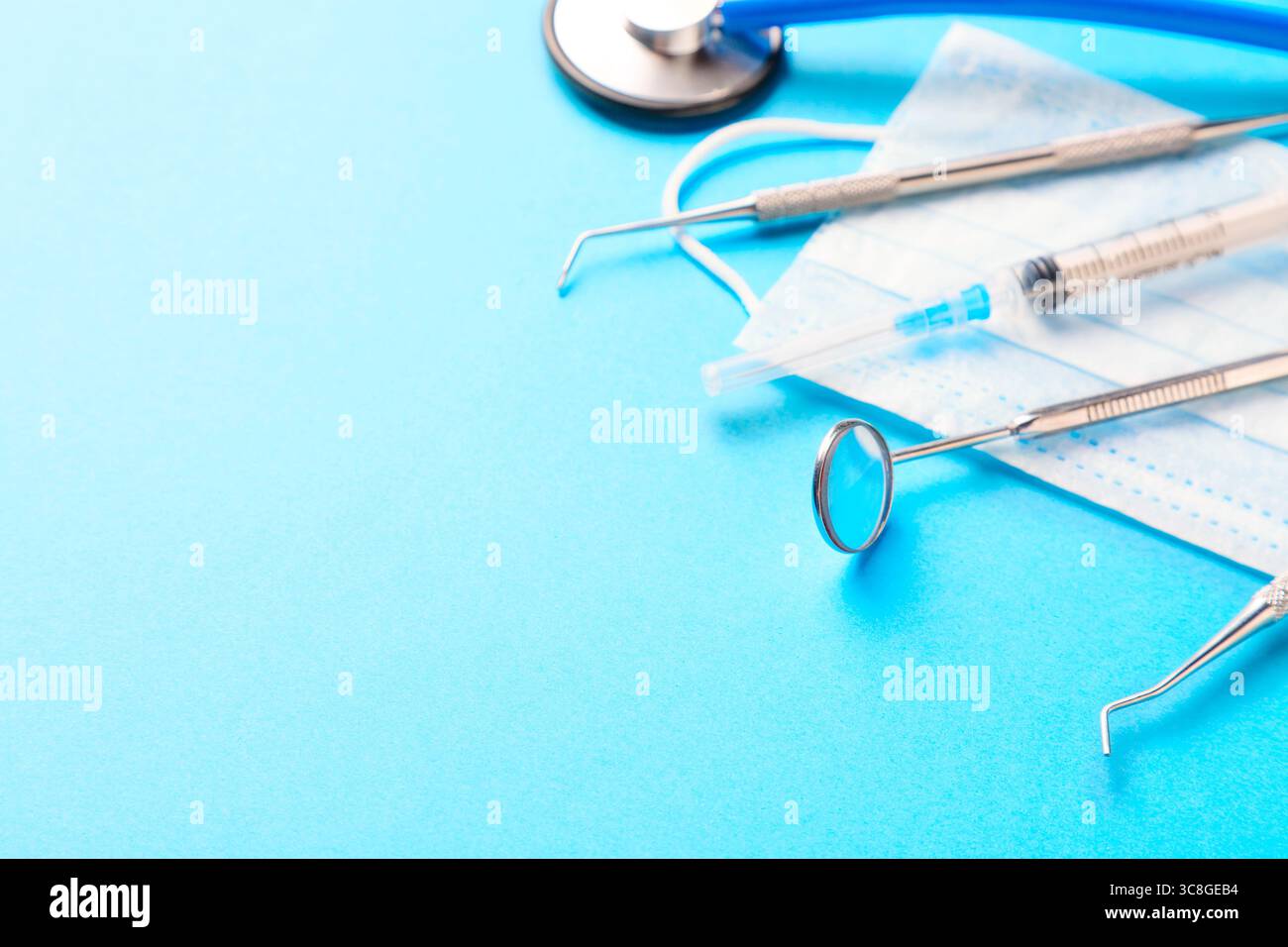 Dental hygiene and health concept. Dentist tools or instruments dental ...