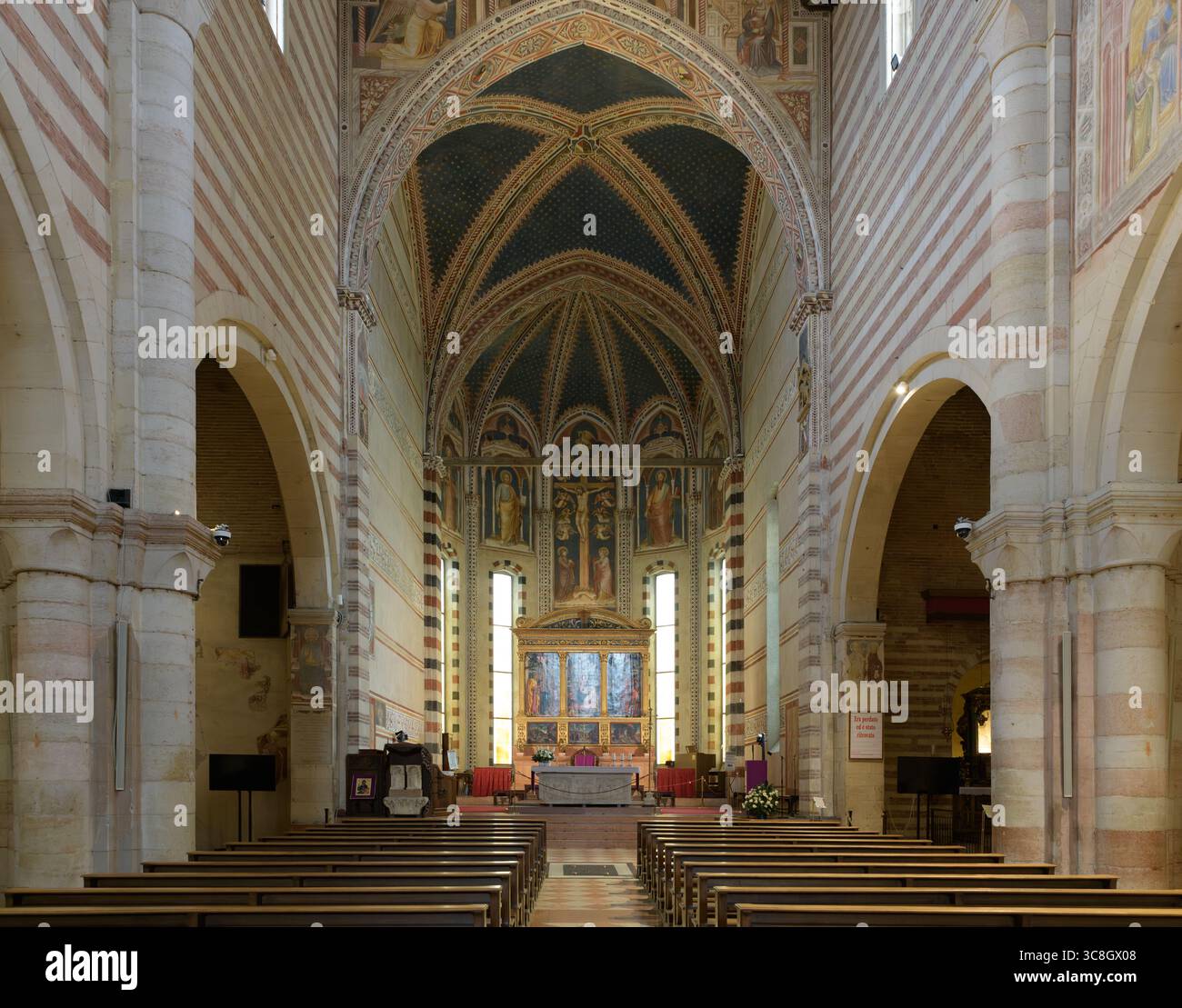 Presbytery and apse of San Zeno Basilica (Basilica di San Zeno) in ...