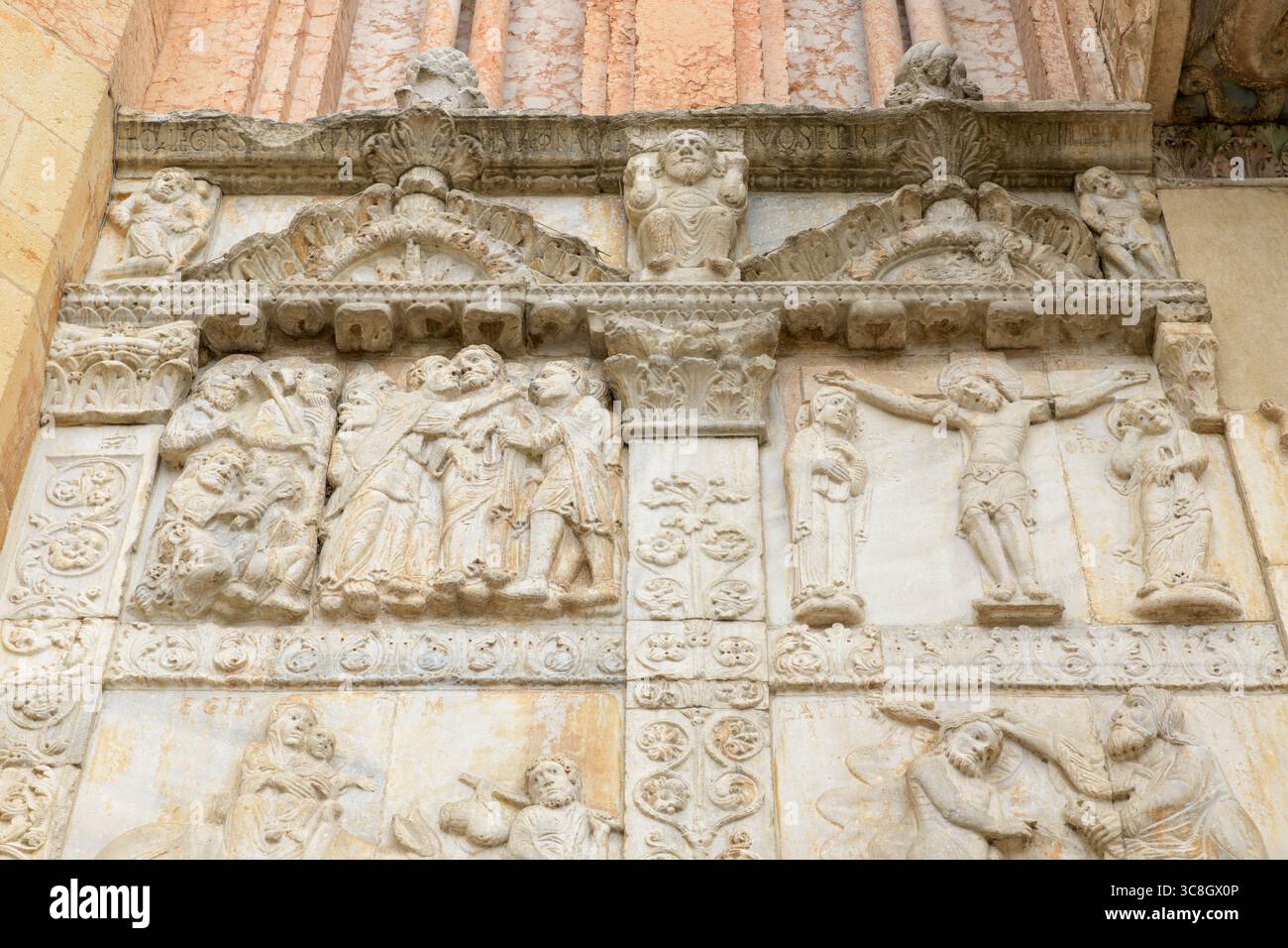 Detail of left-side high reliefs of New Testament scenes by Guglielmo ...