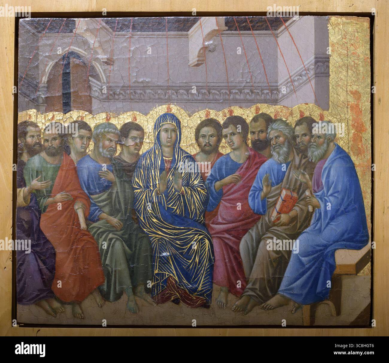 Panel depicting episodes of Christ’s Passion and Resurrection by Duccio ...